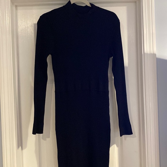 Calvin Klein | Dresses | Calvin Klein Long Seater Dress Black Size ...